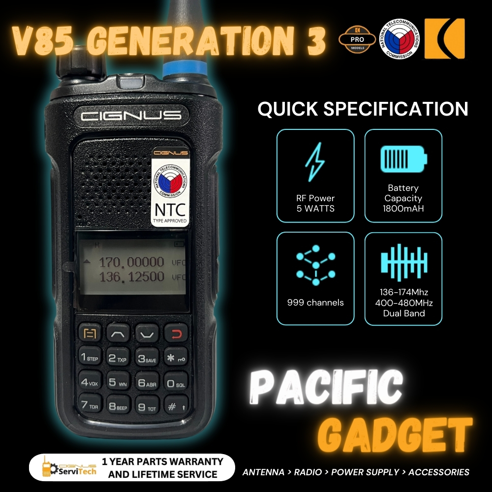 Cignus V85 Generation 3 Dualband Two Way Radio | Shopee Philippines