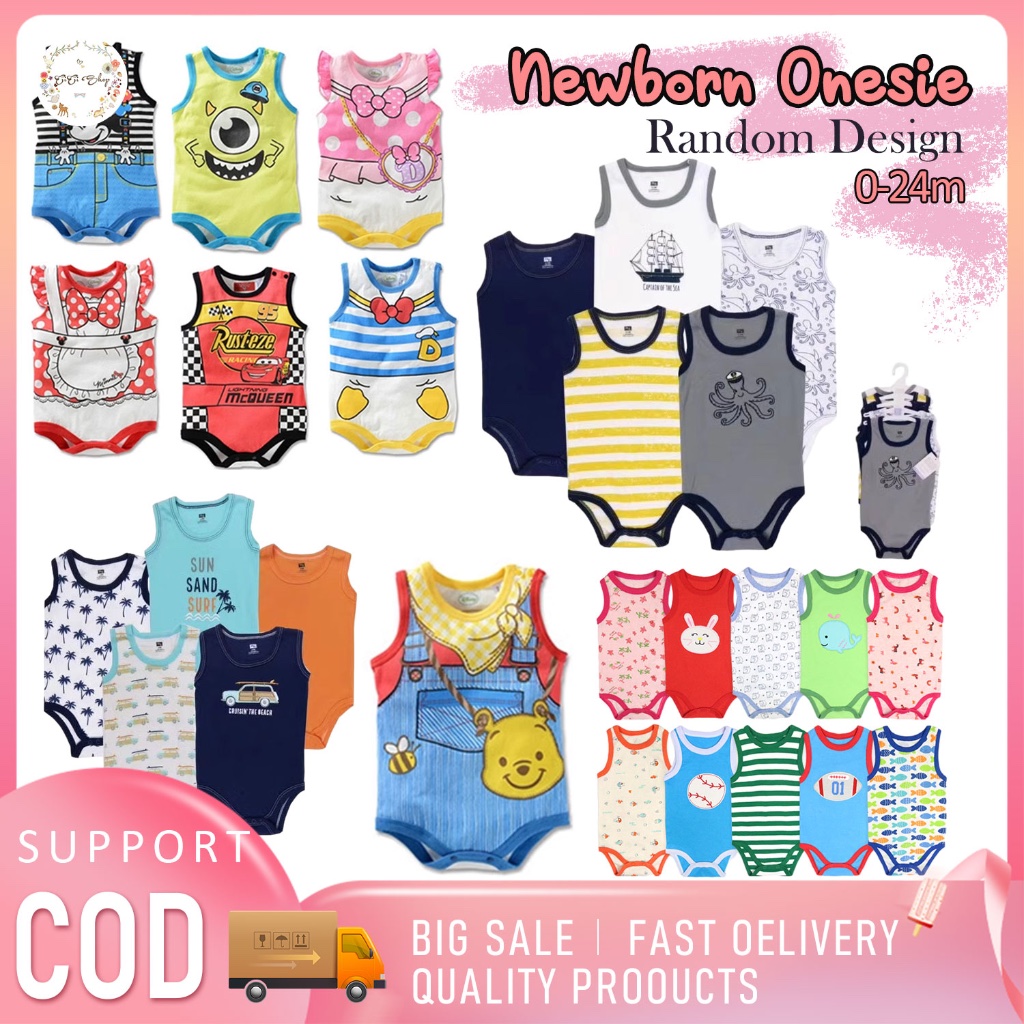 CICI Baby Boy Girl Cotton Sleeveless Onesie Jumpsuit Romper Newborn ...