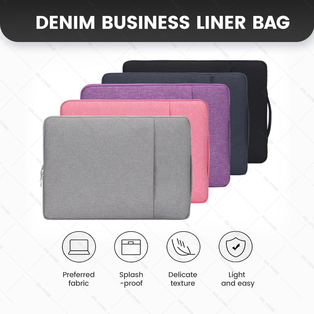 Business portable Laptop Pouch 13/14/15 inch Zipper Soft Sleeve Laptop ...