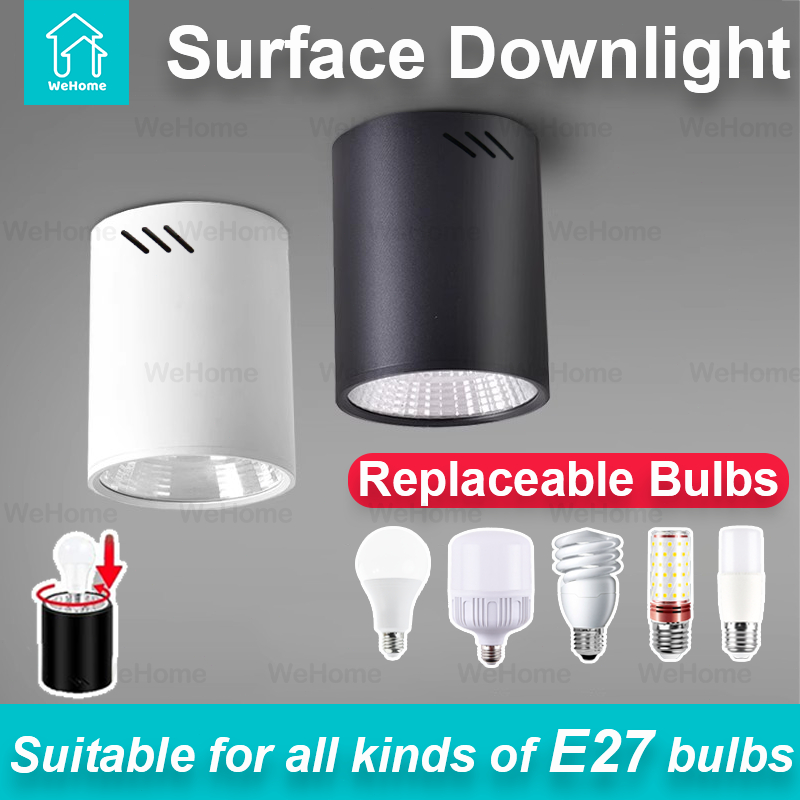 WeHome Replacable E27 Bulb Led Surface Mounted Pin Light Downlight ...