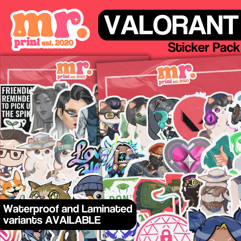 50 PCS| VALORANT STICKERS RIOT GAMES VALORANT JETT SAGE BRIMSTONE ...