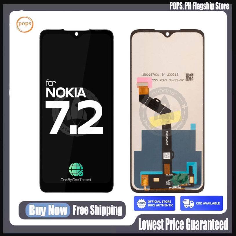 Nokia LCD Nokia 7.2 6.2 LCD Touch Screen Display Frame Assembly for ...