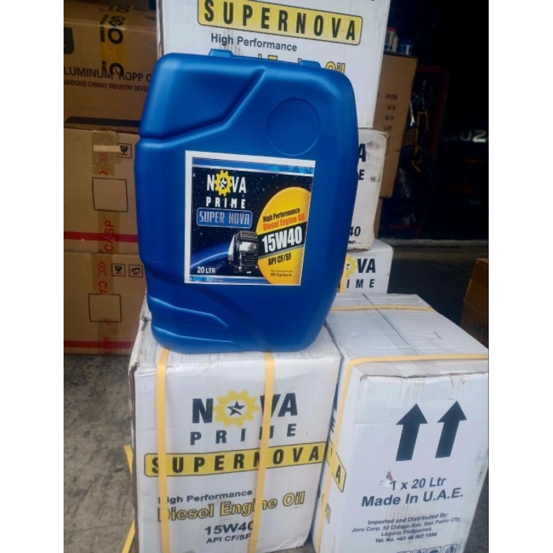 Nova prime Diesel engine oil 15w40 20Liters | Shopee Philippines