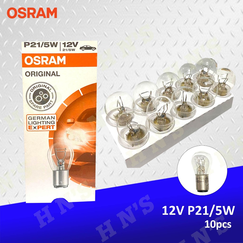 OSRAM 12V P21/5W Double Contact Bulb ( Set of 10pcs ) | Shopee Philippines