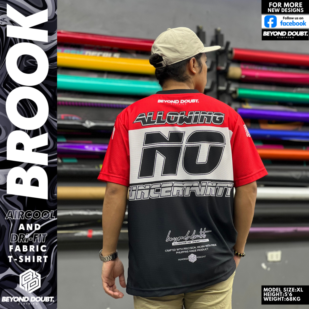 T-SHIRT - "BROOK” Design AIRCOOL & DRIFIT Fabric - BEYOND DOUBT ...