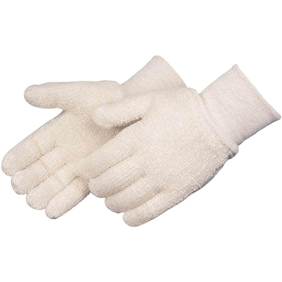 Terry Cloth Gloves Knit Wrist Heat Resistant Hand Protection Heat ...