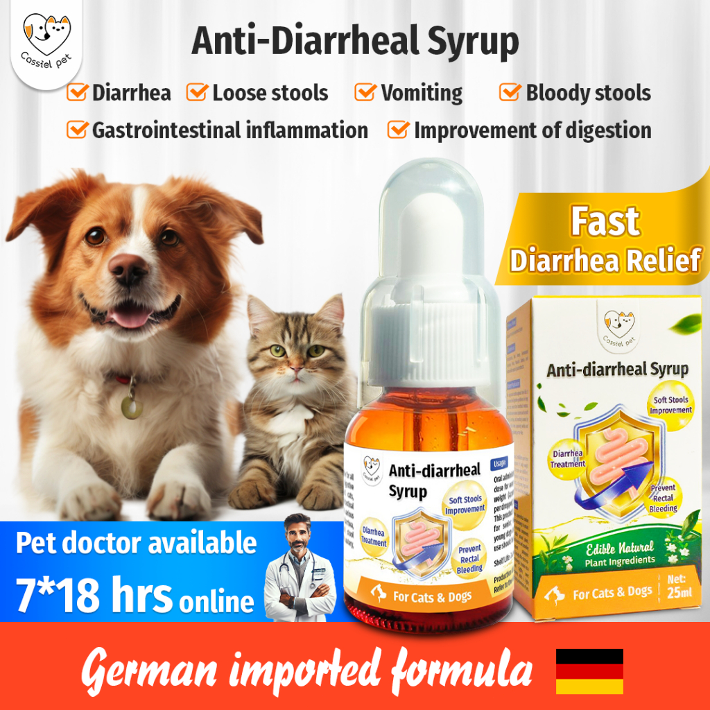 Cassiel Pet Anti-Diarrheal Syrup Oral Suspension For Vomiting Bloody Or ...