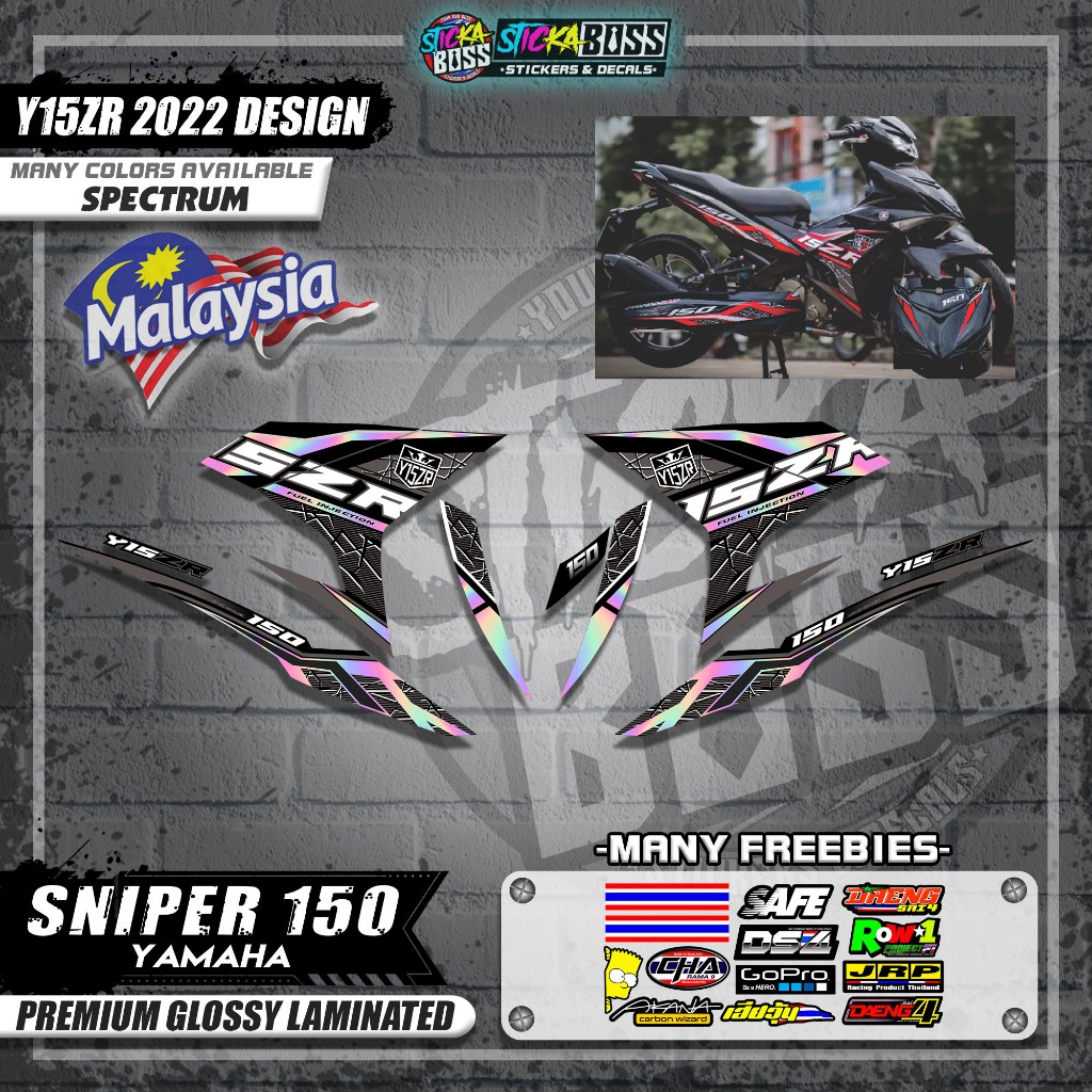 SNIPER 150 DECALS ( Y15ZR 2022 DESIGN )【WITH FREEBIES】 | Shopee Philippines