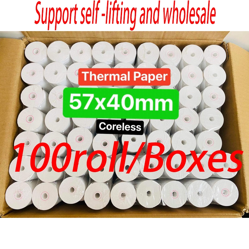 100 rolls 57 x 50mm 57x40mm 57x30 foodpanda Thermal Paper Pos Receipt ...