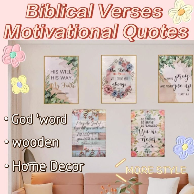 Biblical Verses Motivational Quotes Wooden Wall Decor | GOD'S WORD Home ...