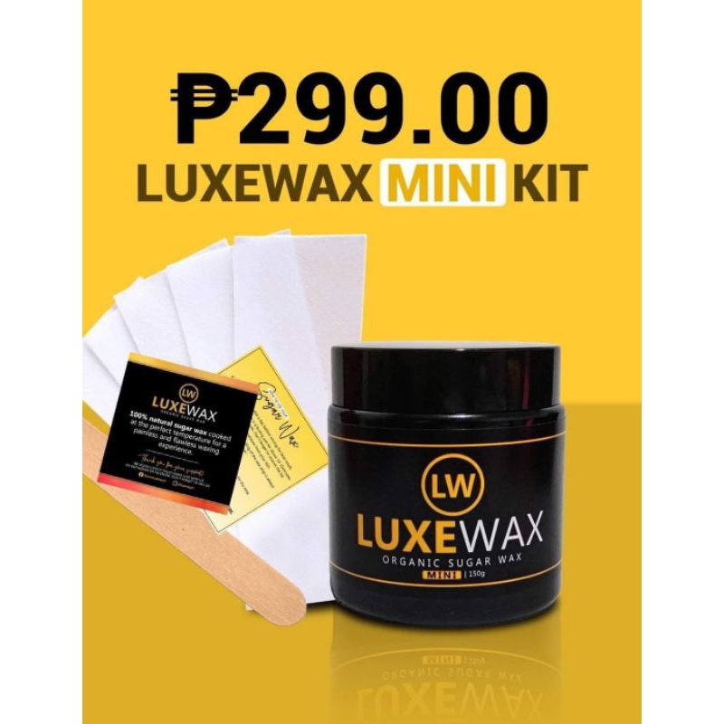 Luxewax Organic sugar wax hair removal Brazilian underarm legs luxe hot ...