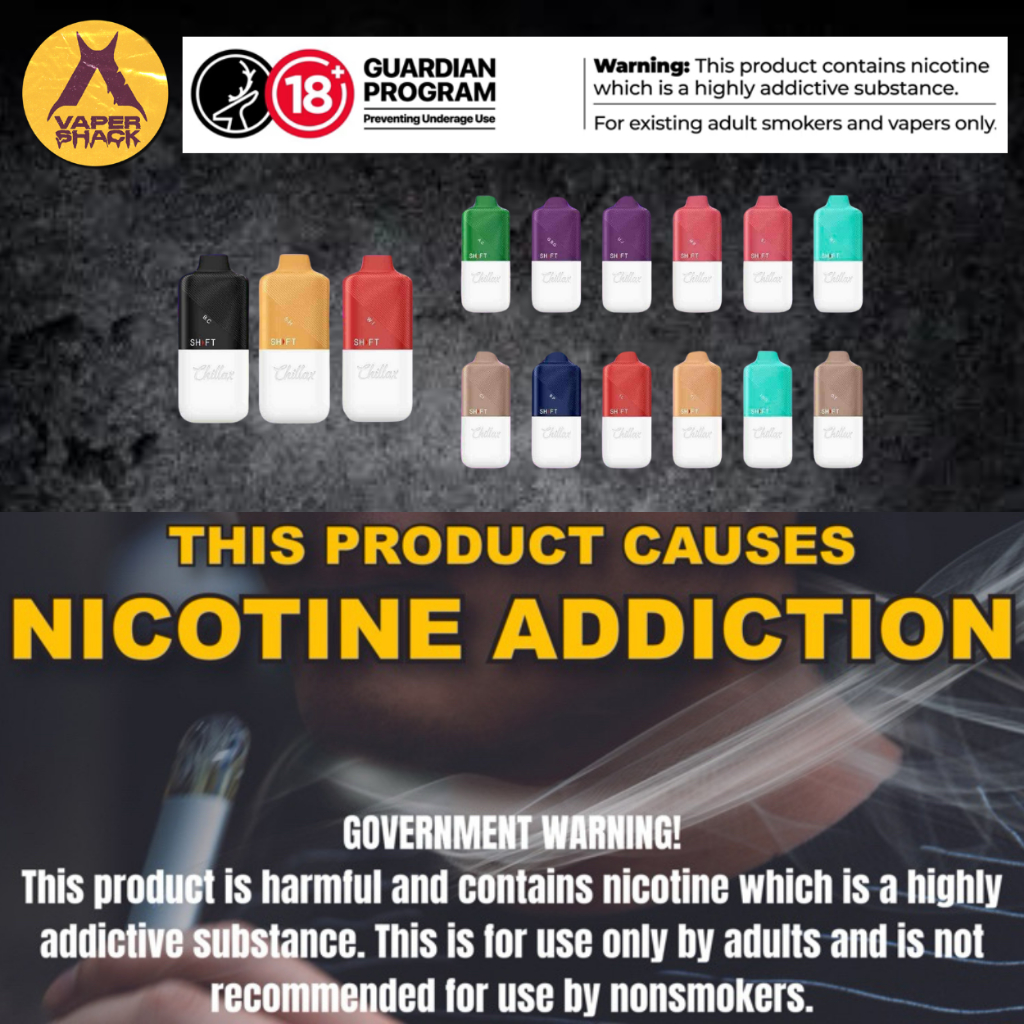 CHILLAX SHIFT 9000 PUFFS PREFILLED SEPERATED BATTS | Shopee Philippines