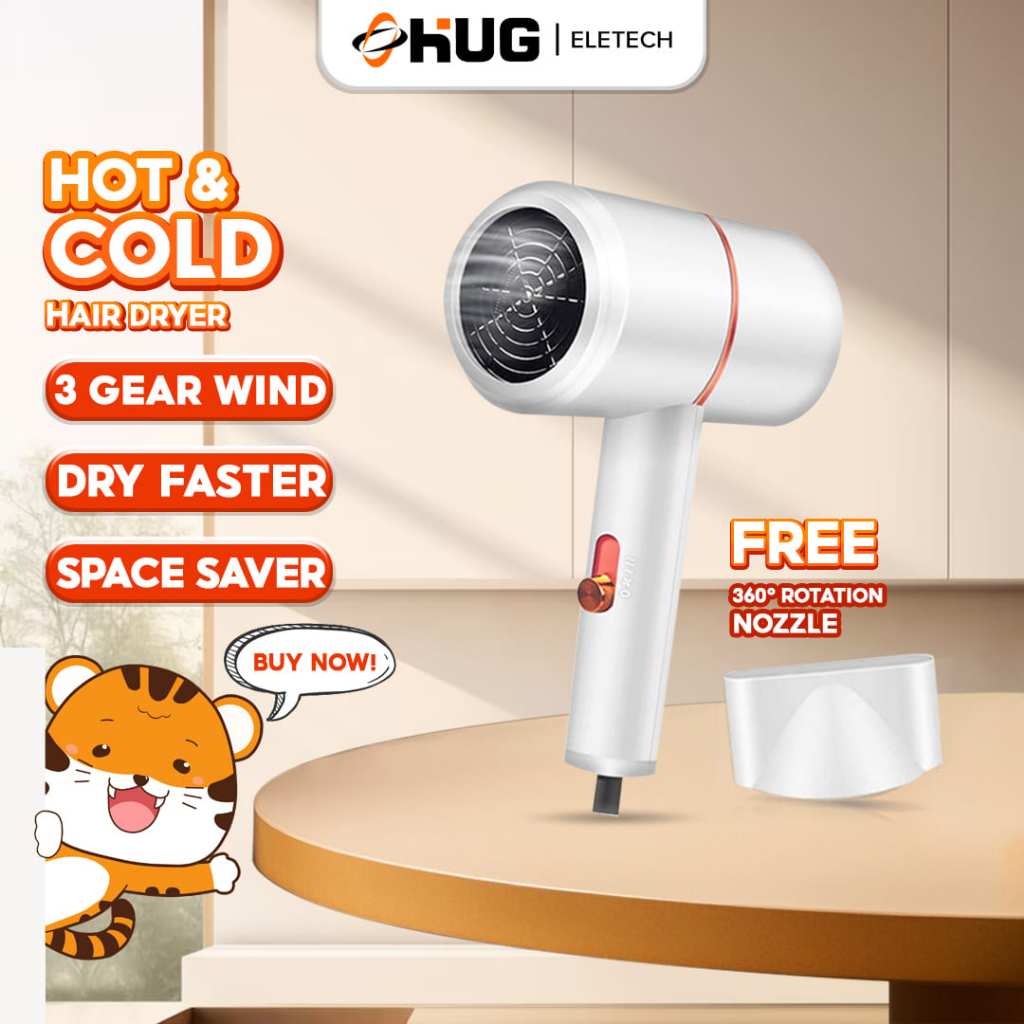 HUG Hair Dryer Mini Travel Compact Hair Salon Style Blower Electric ...
