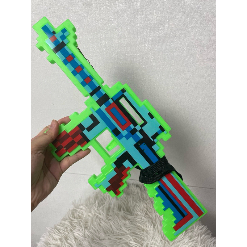 Minecraft Pixelated battery operated toy gun | Shopee Philippines