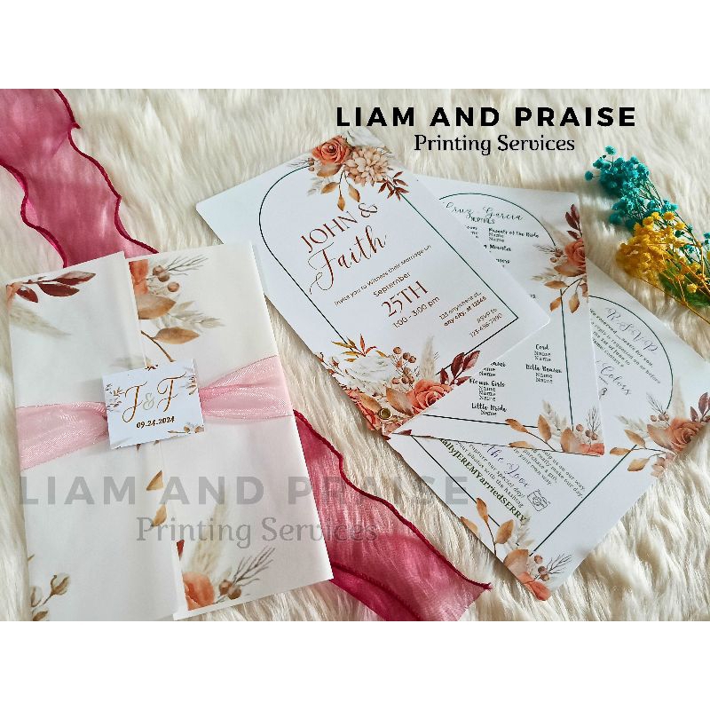 Minimalist Floral Invitations | RUSH Invitations | Aesthetic Elegant ...