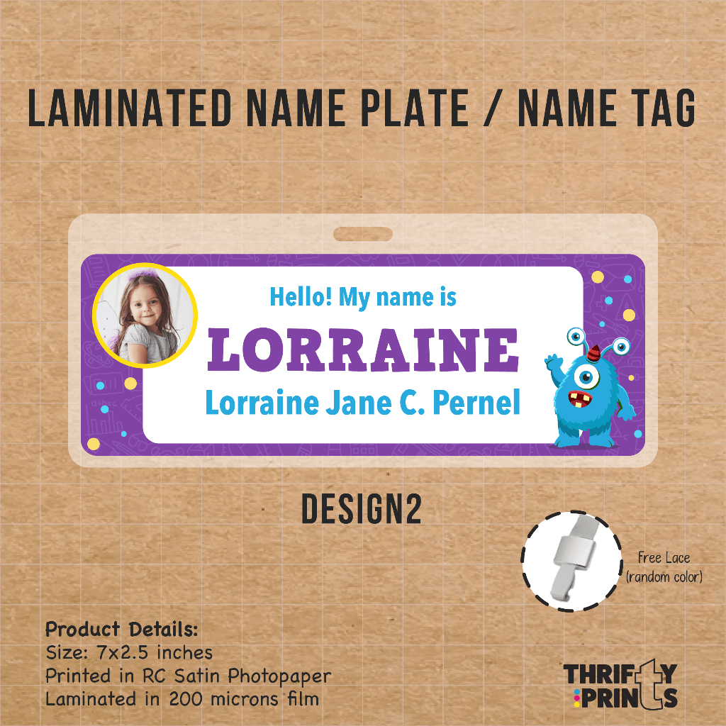Laminated Name Tag / Name Plate / Nametag / Nameplate / Personalized ...