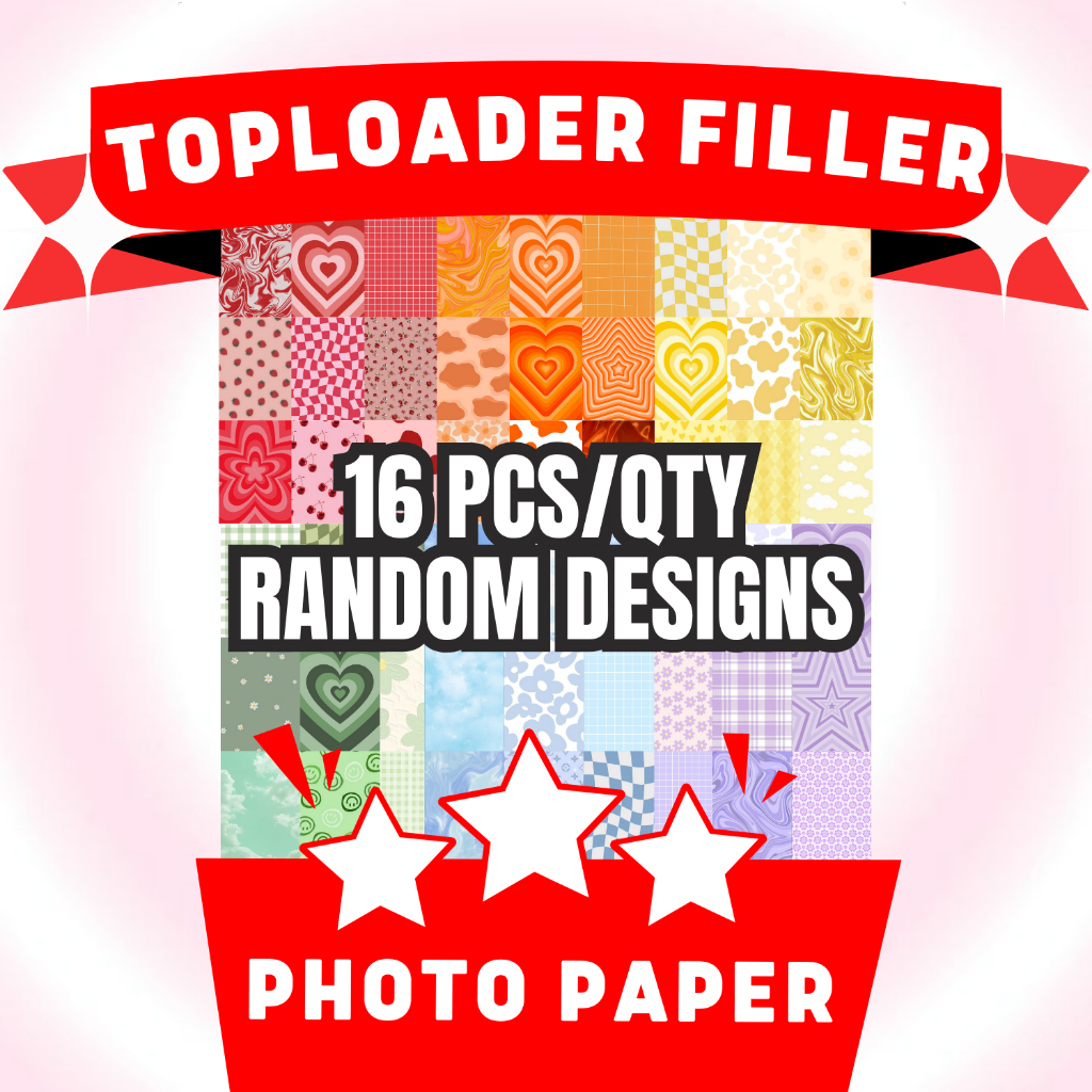 16 pcs toploader filler | printed on photopaper | colorful prints ...