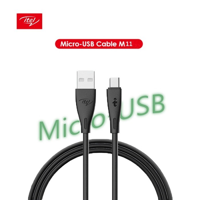 ITEL ICD-M11 2.1A Micro Data Cable 480Mbps - Black | Shopee Philippines