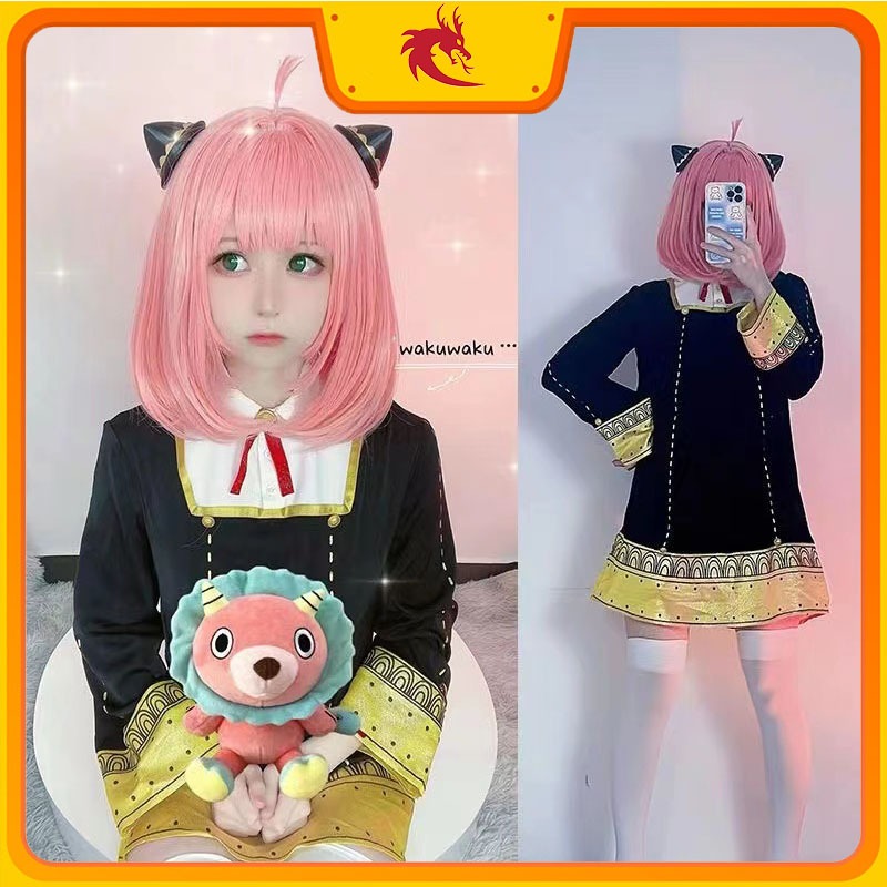 Anime SPY X FAMILY Anya Forger Cosplay Costume Halloween Carnival Kids ...