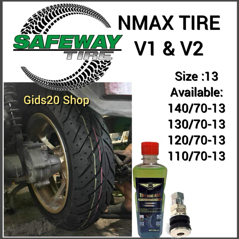 SAFEWAY TIRE Size 13 & 14 Tubeless Tire for Nmax, Adv, Pcx, atbp. (Free ...