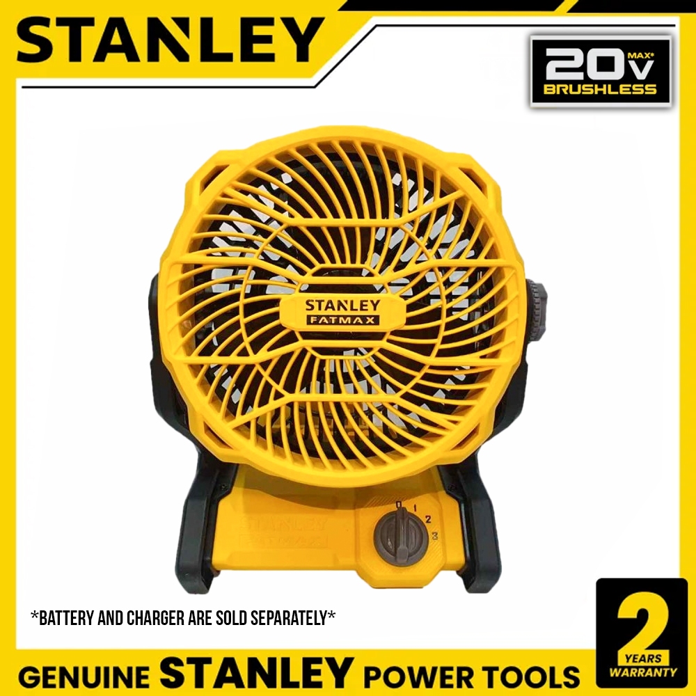 Stanley SCF001 Cordless 3-Speed Jobsite Fan 20V Max ( Battery and ...
