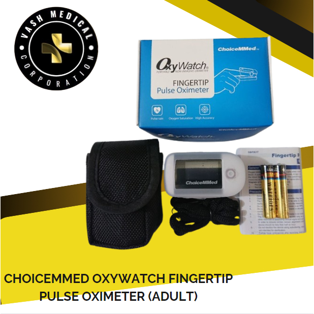 CHOICEMMED OXYWATCH FINGERTIP PULSE OXIMETER (ADULT) | Shopee Philippines