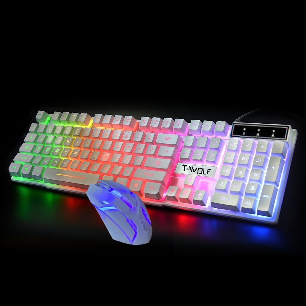 FIREWOLF FW200 FWK230 Rainbow LED mechanical feeling Gaming Keyboard ...