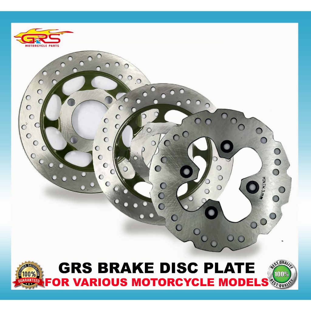GRS Motorcycle Brake Disc Plate for XRM, Wave125, Wave110, Rusi and ETC ...