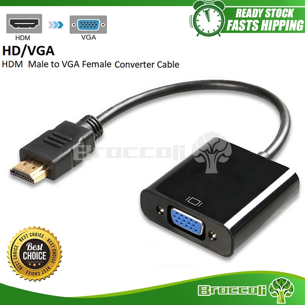 HDMI to VGA Adapter For HDTV/Computer/Projector Converter Cable (With ...