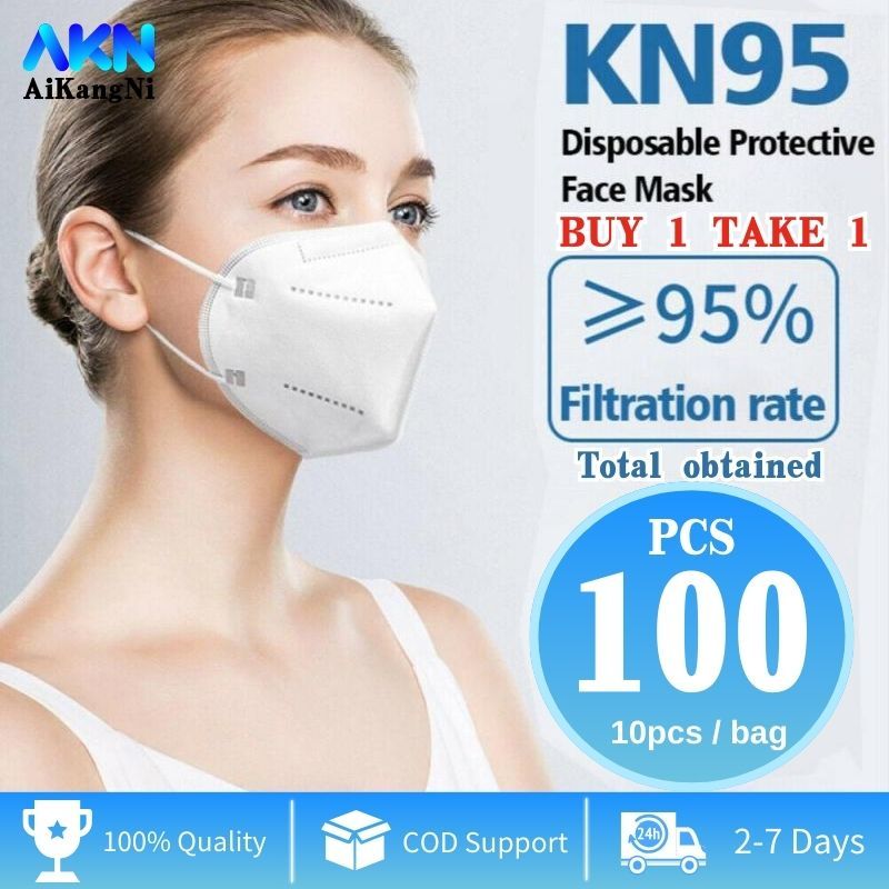 KN95 5D Facemask Original 100PCS Medical Protective Mask Disposable 5 ...