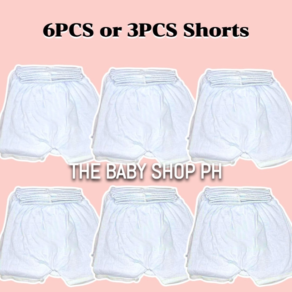 6PCS/3PCS Affordable Baby White Short Shorts for Newborn Clothes ...