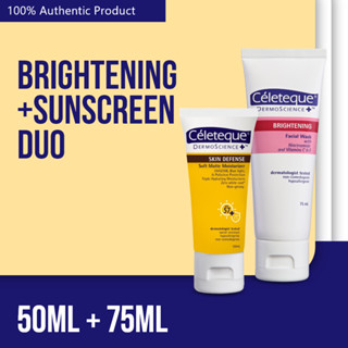 Céleteque Brightening + Sunscreen Duo (Facial Wash + SPF50 ...