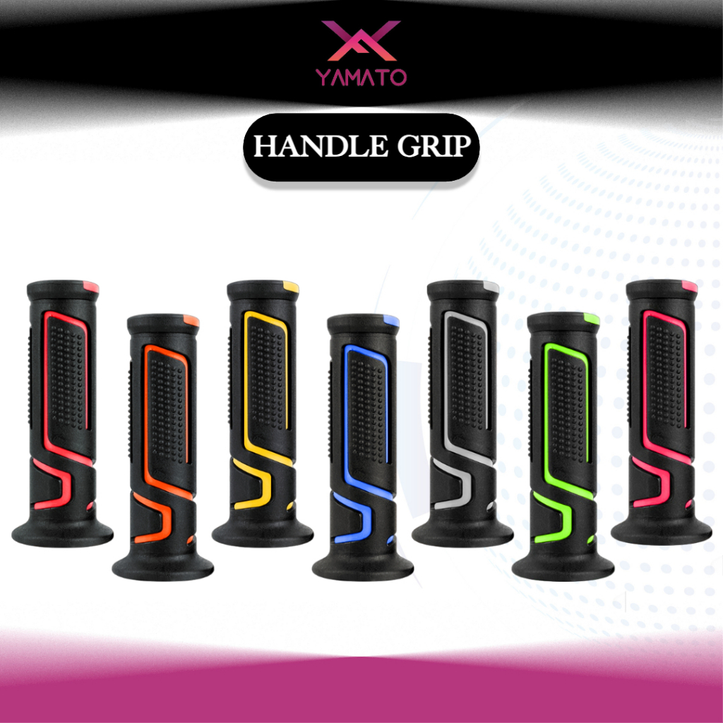 YAMATO MOTORCYCLE UNIVERSAL YAMATO HANDLE GRIP ULTRA SOFT RUBBER ...