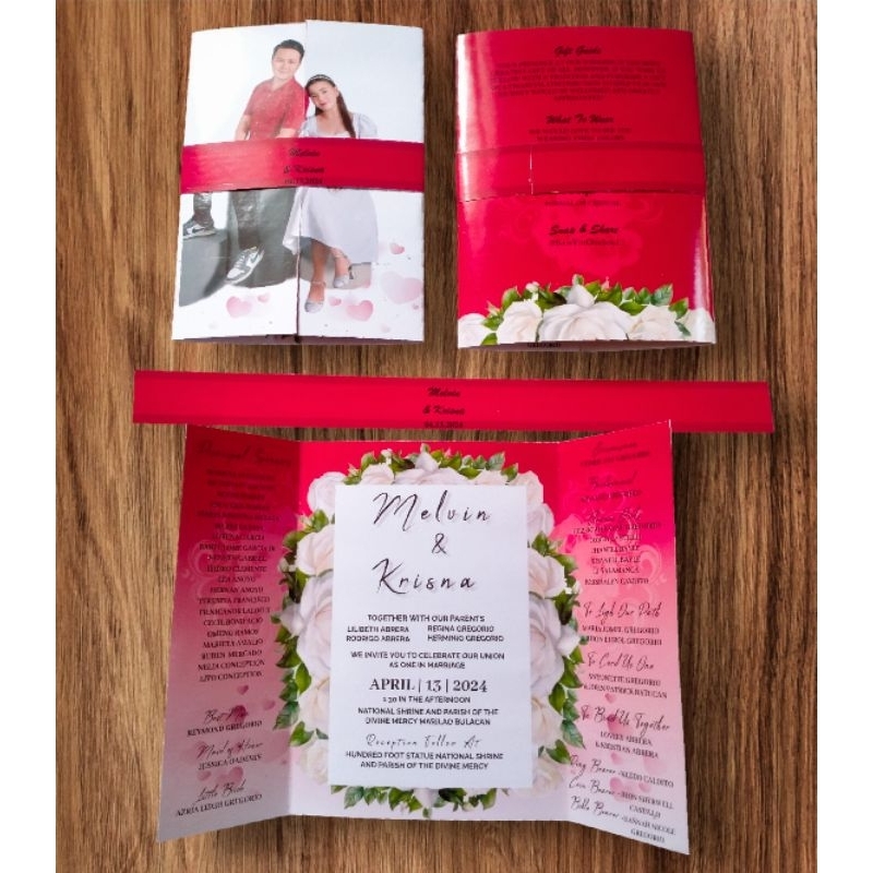 WEDDING INVITATION CARD ANY COLOR | Shopee Philippines