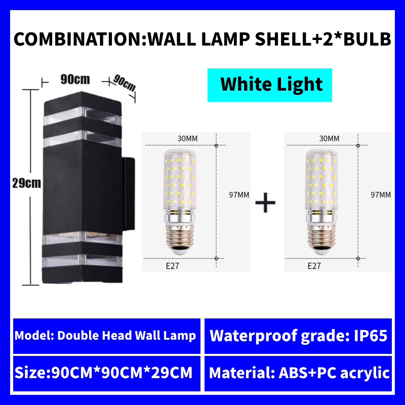 Victor LED Wall Light Outdoor Waterproof Modern Minimalist Garden Lighting Bedroom Lamp Warm ...