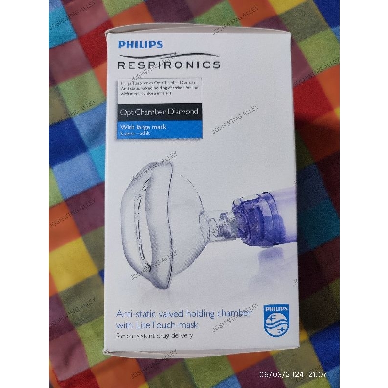 NEW STOCK! Spacer or chamber for asthma inhaler with large mask for 5yo ...