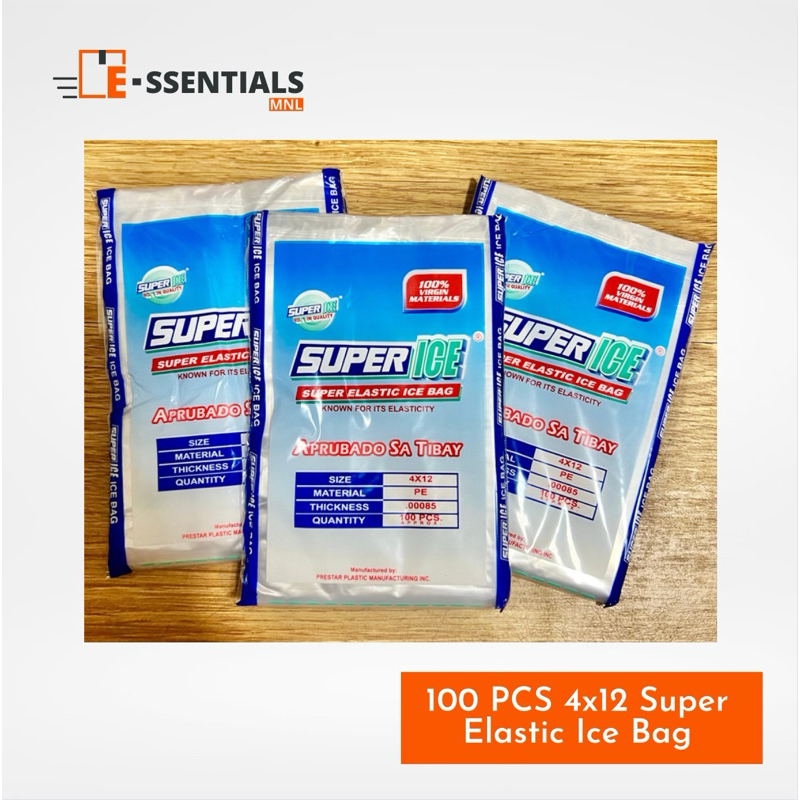 4x12 Super Ice Plastic Ice Bag Approx 100pcs (Food-Grade) | Shopee ...