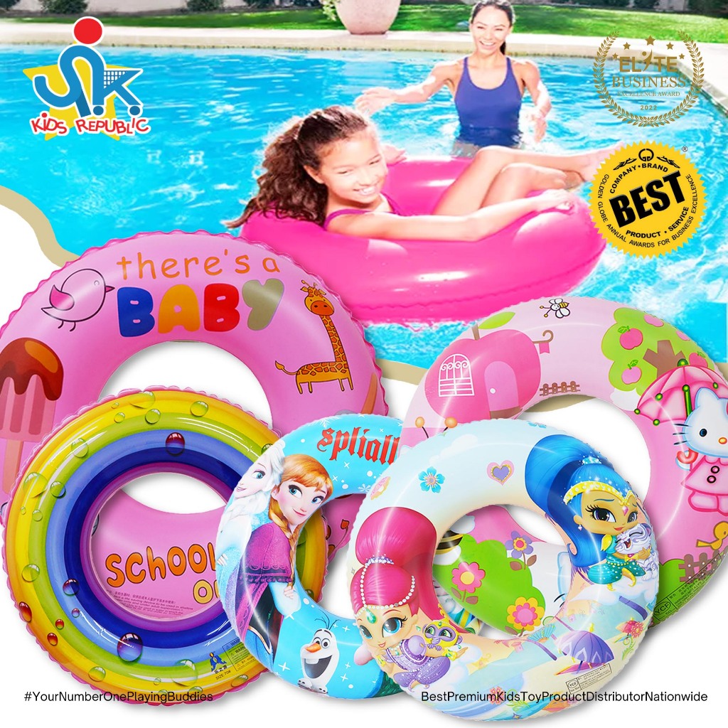 Inflatable Summer Random Design Swim Ring Floater for Kids and Adult ...