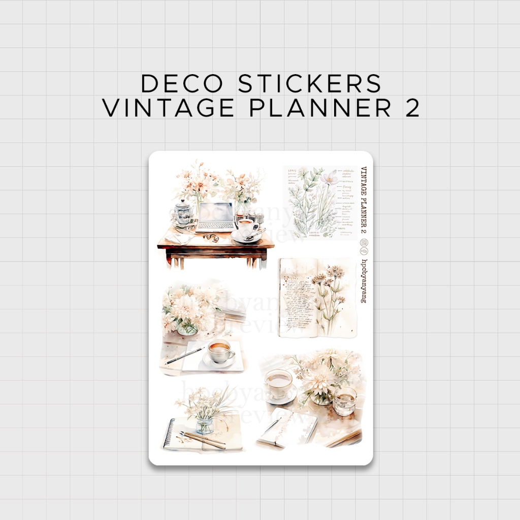 VINTAGE PLANNER 2 | Deco Sticker Sheet for your Planners and Journals ...