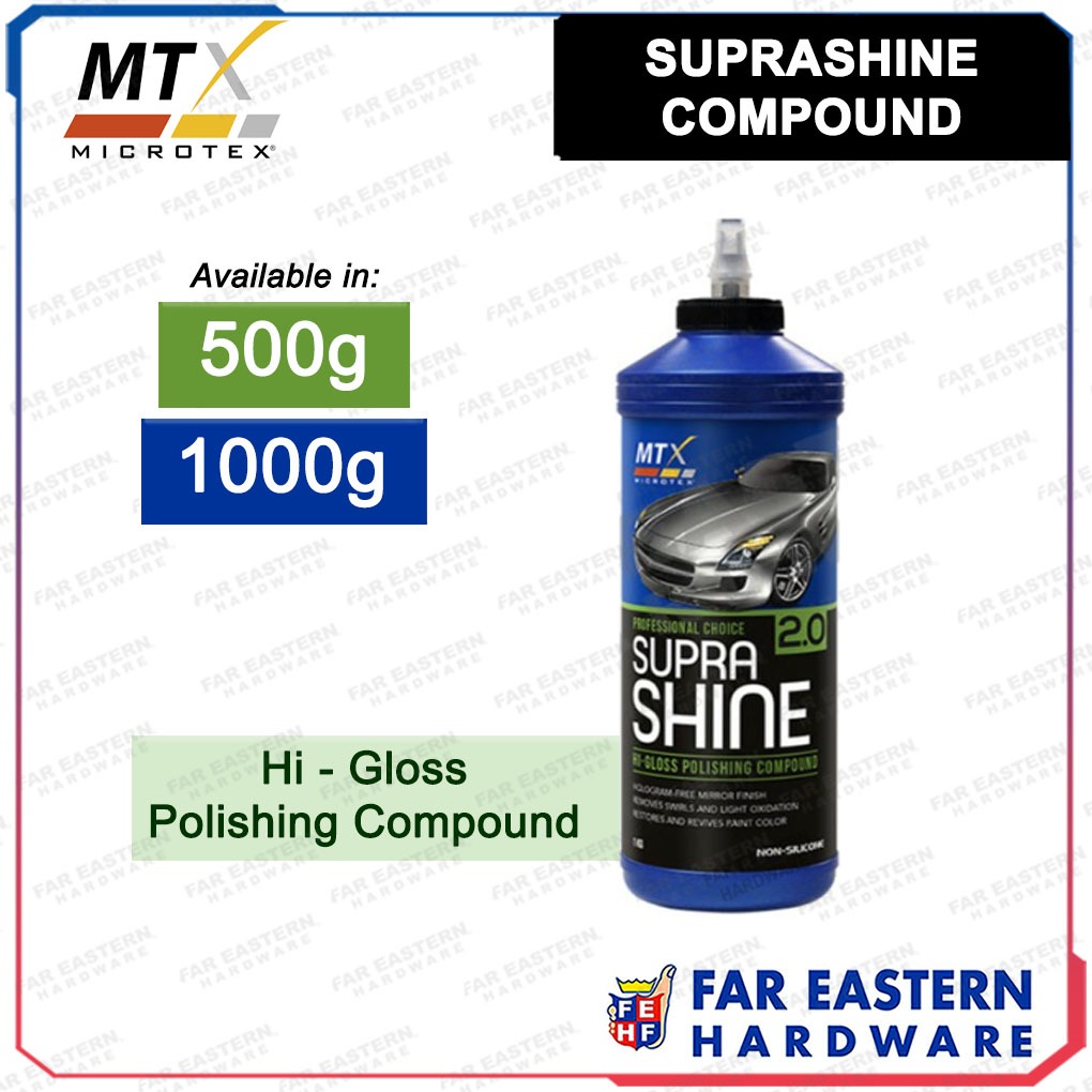 MICROTEX SupraShine 500g | 1000g Hi-Gloss Polishing Detailing Compound ...