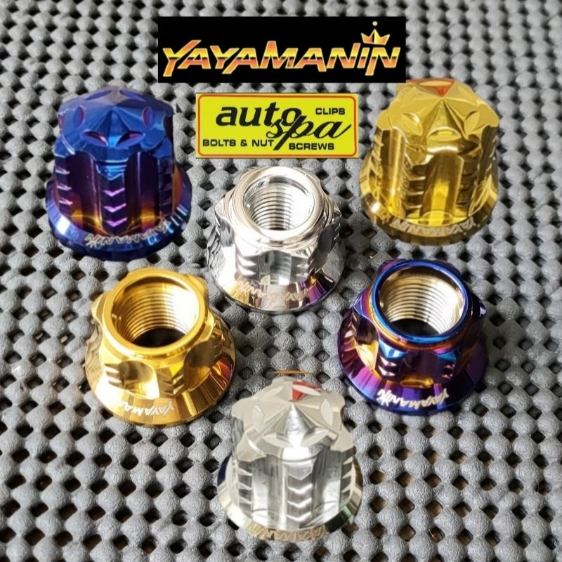 yayamanin rear axle nut for aerox/click//nmax/mio 125/pcx/ xmax/fazzio ...