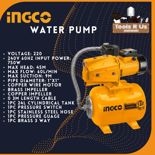 INGCO WATER PUMP 750W 1.0HP JPT07508-5 | POWER TOOLS | MERVILLE ...