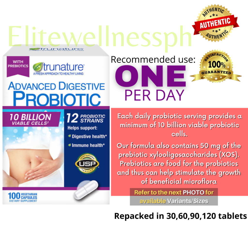 Authentic Trunature Advanced Digestive Probiotic, Helps Maintain ...