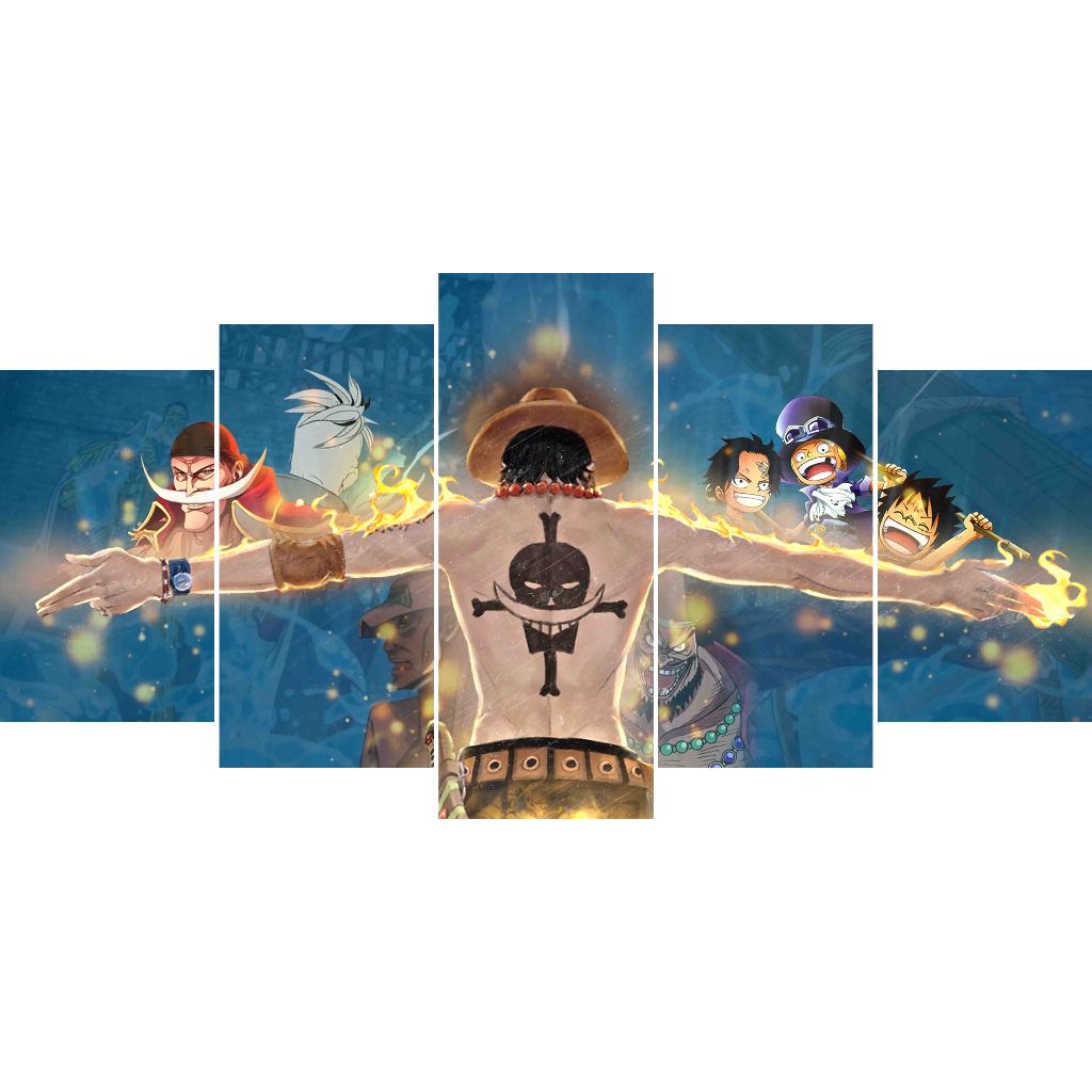 One Piece Luffy Sun God Nika Ace Law Wall Art Decor | Shopee Philippines