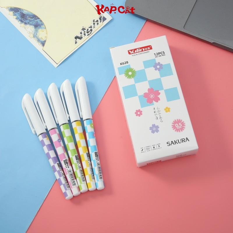 KAP.CAT YULIN K628 GEL PEN 12PCS SCHOOL SUPPLIES/GIVEAWAYS | Shopee ...