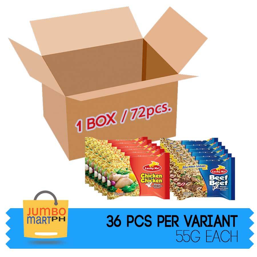 LUCKY ME INSTANT MAMI CHICKEN & BEEF MIX 55G / 1 CASE (36 PCS EACH VARIANT) | Shopee Philippines