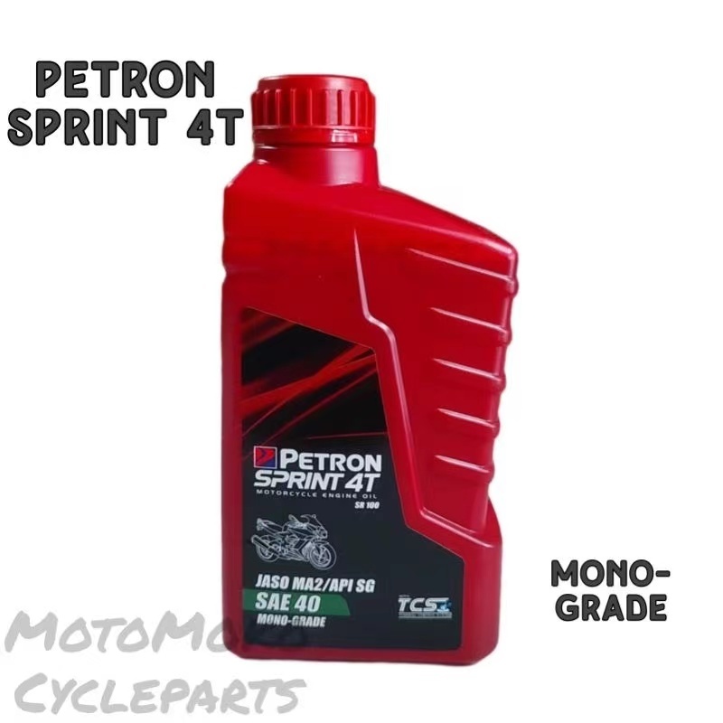 Petron Sprint 4T SR100 Mono-grade Motorcycle Engine Oil SAE 40 (1 Liter) for TRICYCLE/ HONDA TMX ...