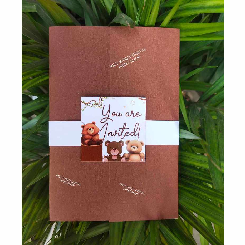 4R BROWN BEAR INVITATION | Shopee Philippines