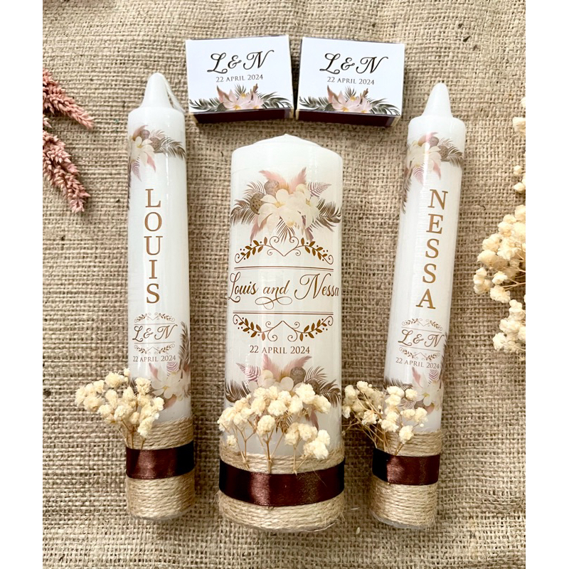Personalized Unity Candles (Wedding Candles) | Shopee Philippines