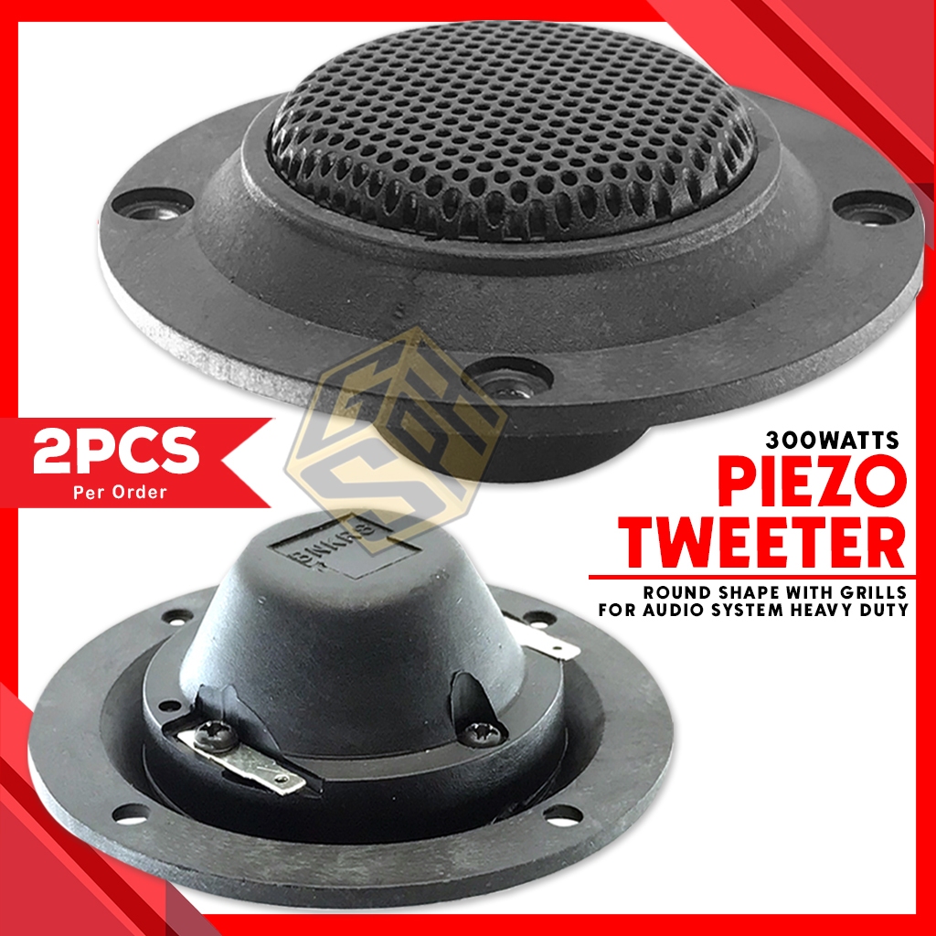 2PCS 300W Piezo Tweeter Round With Grills Heavy Duty | Shopee Philippines